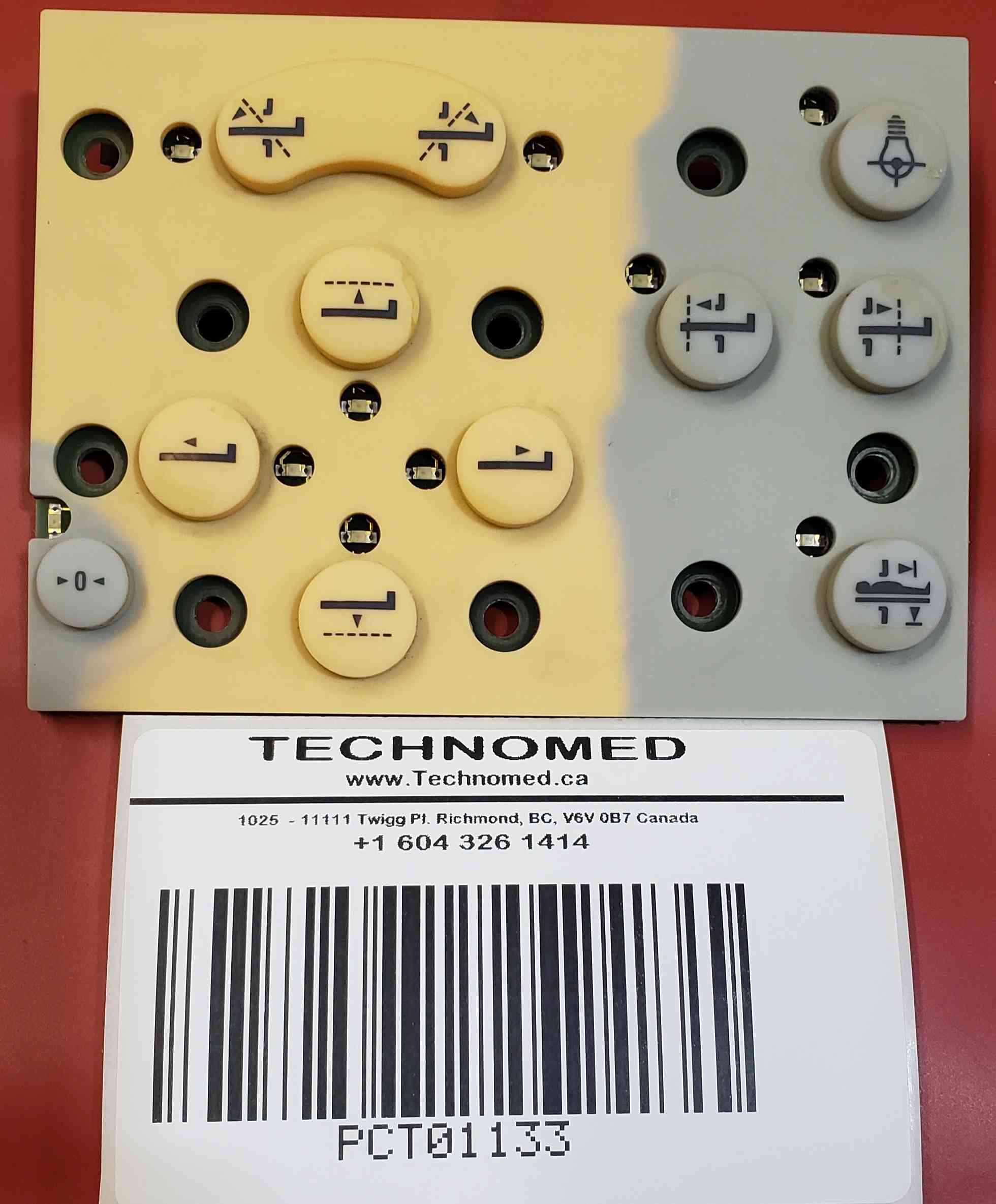 Right Gantry Table Control Panel | TEMPE