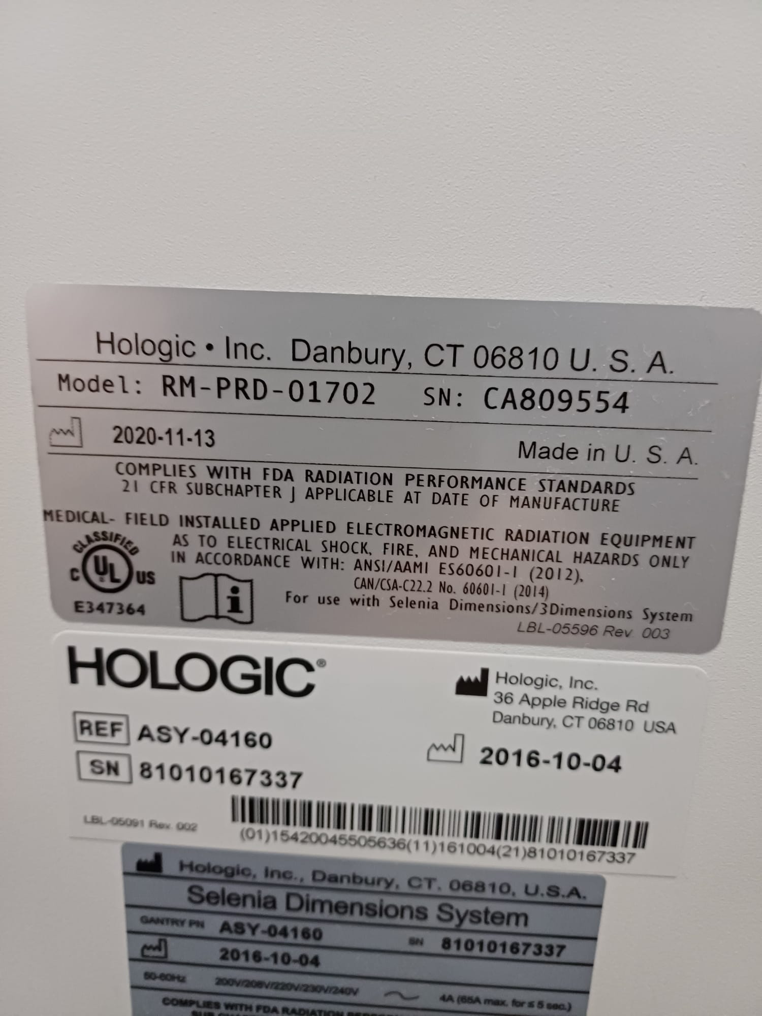 Hologic Mammo Selenia Dimensions Digital 2D Mammos | TEMPE
